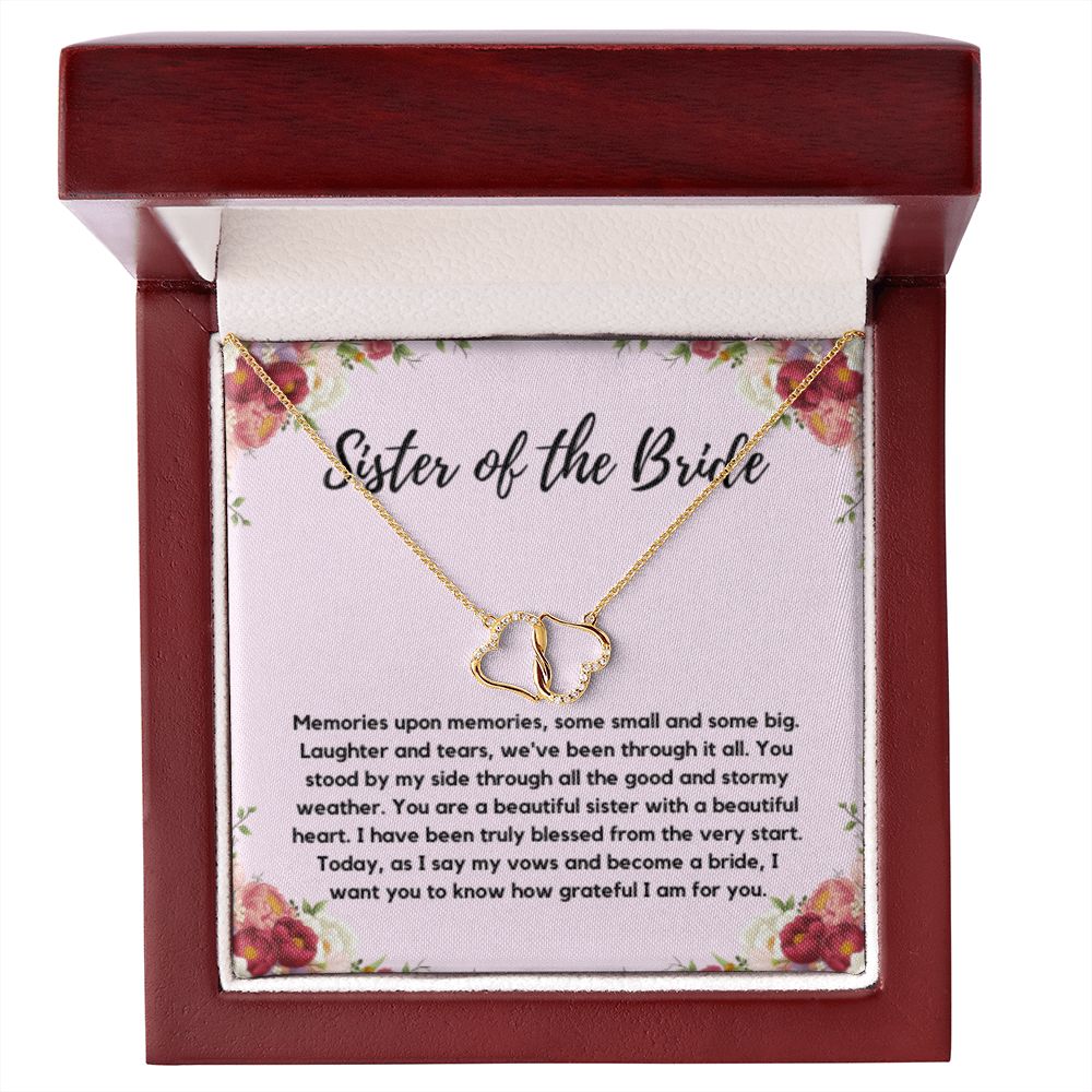 Sister of the Bride Gift Necklace, Sister Wedding Gift from Bride to S ...