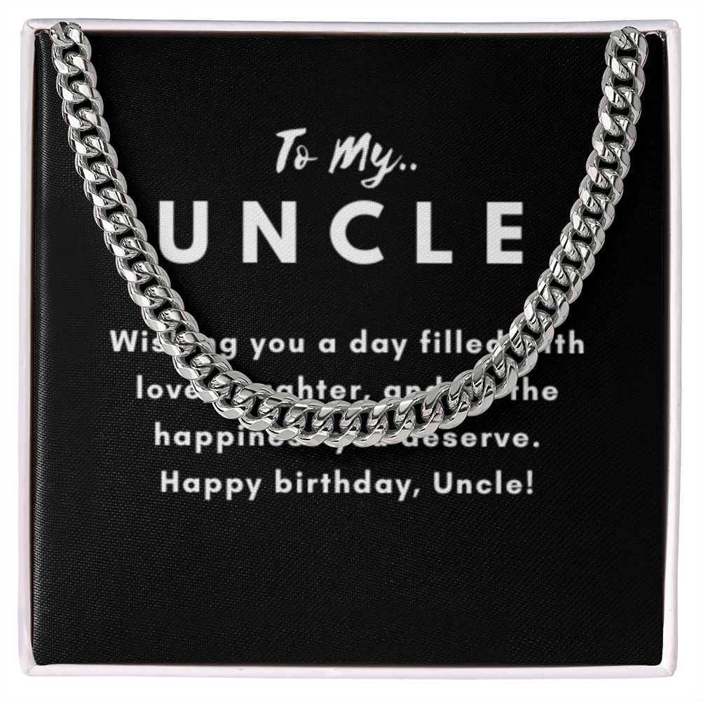 Uncle Necklace Gift, From Niece or Cousin, Link Chain Jewelry, Graduat ...