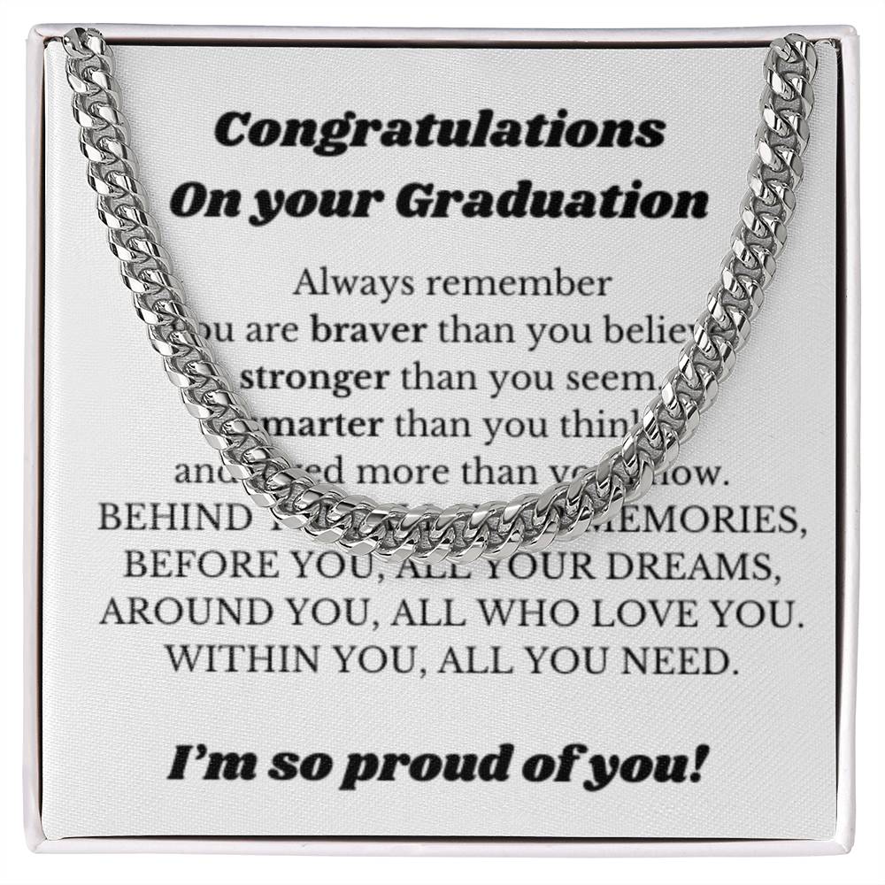Necklace Graduation Gift for Him, Best Gift for College Graduation, Gi ...